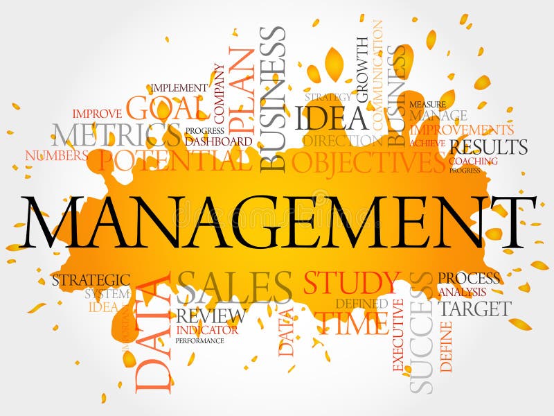Management word cloud stock illustration. Illustration of collage ...