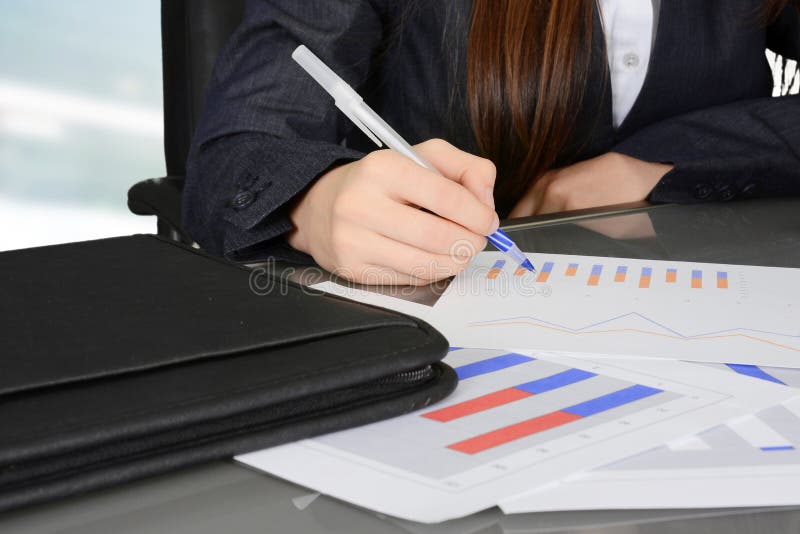 Manager Analyzing Data Charts Stock Image - Image of manager, progress ...