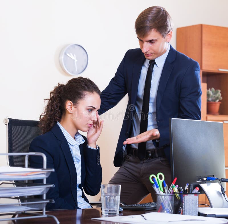Manager Arguing with Subordinate Official Stock Image - Image of ...