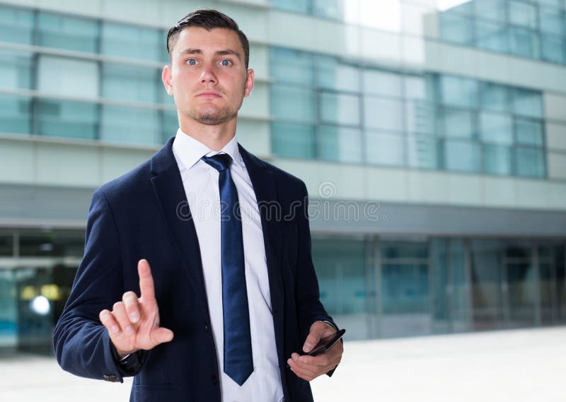Manager is Asking Companion To Wait Stock Photo - Image of manager ...