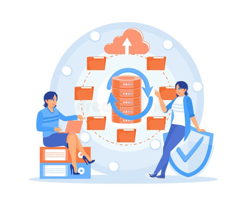 Manager and Assistant Working in the Office. Analyze and Store Data on ...