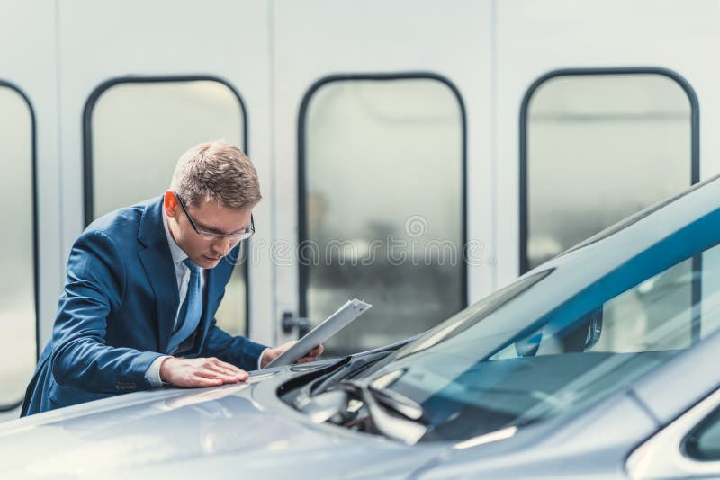 Manager with auto stock image. Image of business, servicing - 89242387