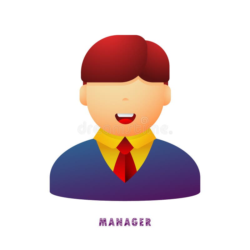 Manager. Avatar. Vector Illustration. Flat. Gradient. Banner Stock ...