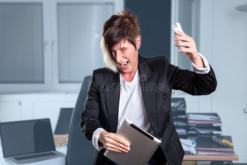 Manager burnout stock photo. Image of expression, chaos - 37513452