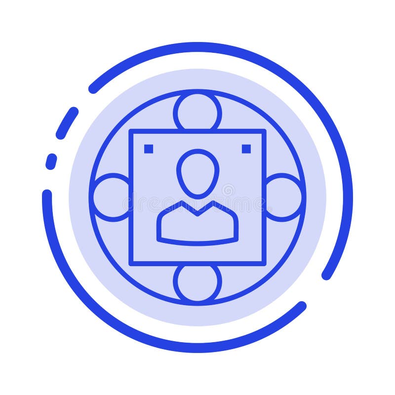 Manager, Business, Manager, Modern, Production Blue Dotted Line Line ...