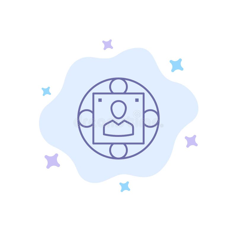 Manager, Business, Manager, Modern, Production Blue Icon on Abstract ...