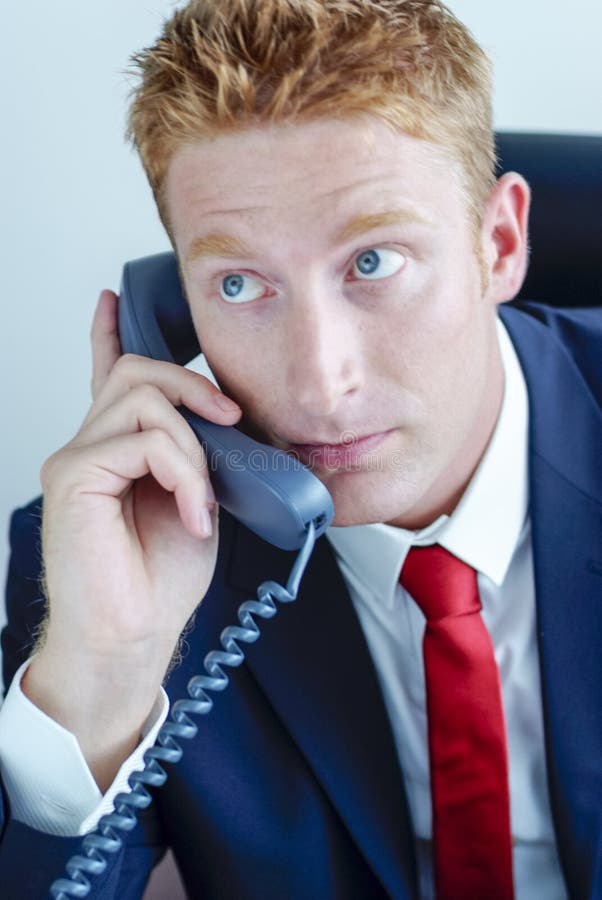 Manager Businessman Talking Over Phone Stock Photo - Image of phone ...