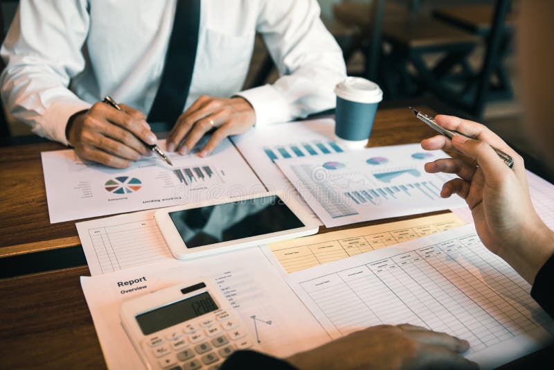 Manager Calculates about the Company Finances by Pressing on the ...