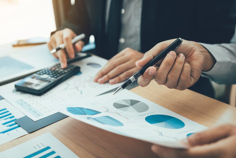 Manager Calculates about the Company Finances by Pressing on the ...