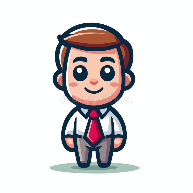 Manager Cartoon Character, Flat Colors Stock Illustration ...