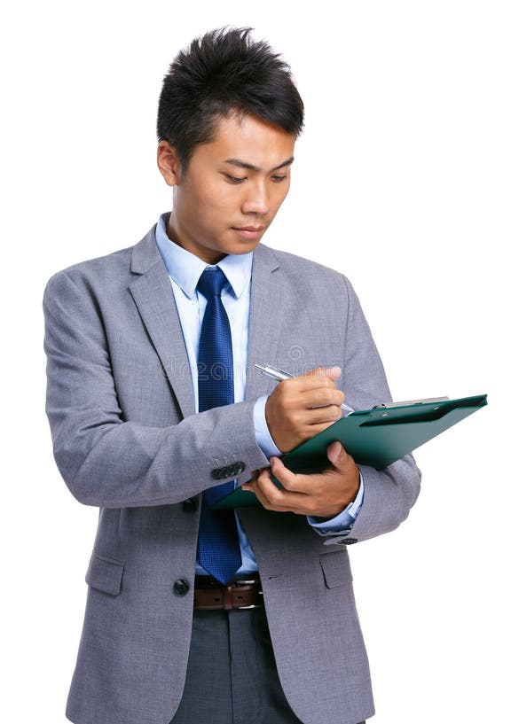 Manager check on list stock photo. Image of formal, focus - 41388076