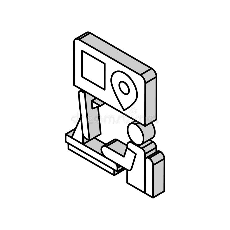 Manager Checking Order Location Isometric Icon Vector Illustration ...