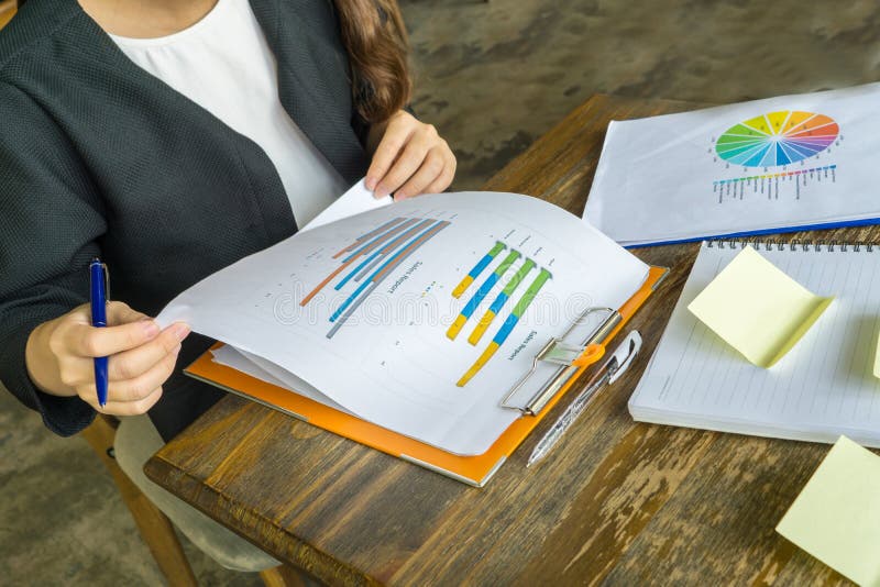 Manager Checking Sales Reports Stock Photo - Image of entrepreneur ...