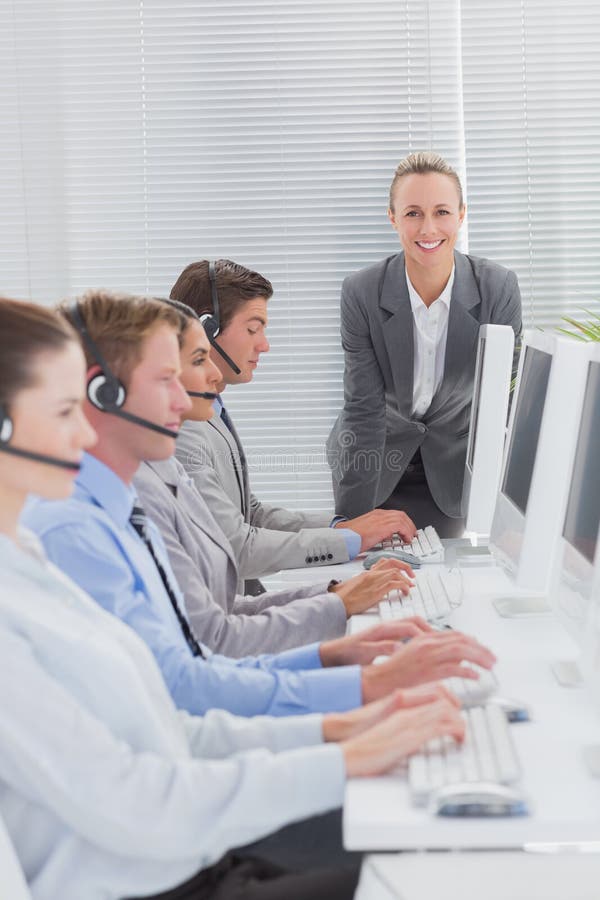 Manager Checking the Work of the Staff Stock Photo - Image of ...