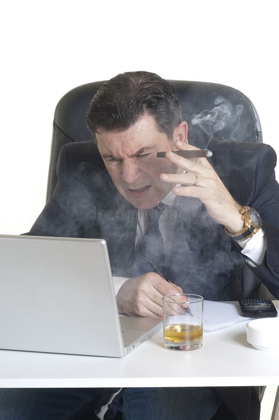 Manager with cigar stock image. Image of busy, manager - 13112443
