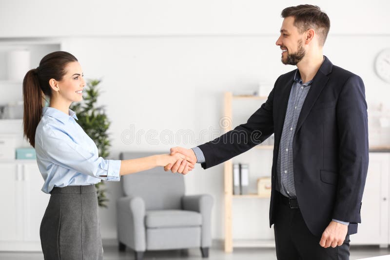 Manager and Client Shaking Hands Stock Image - Image of colleagues ...