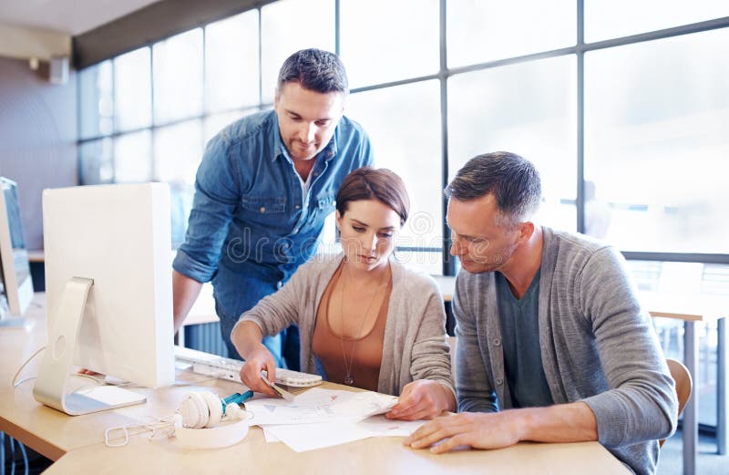 Manager, Coaching or Business People with Documents in Startup for ...