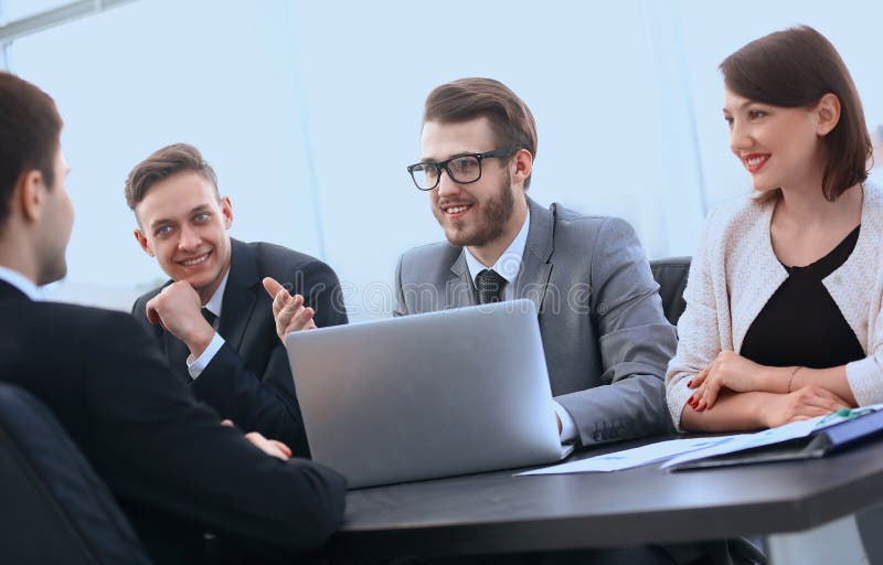 Manager Communicates with the Client in the Office Stock Image - Image ...