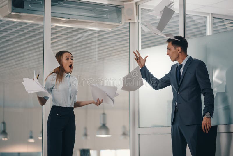 Manager Conflicts with Subordinate Stock Image - Image of domination ...