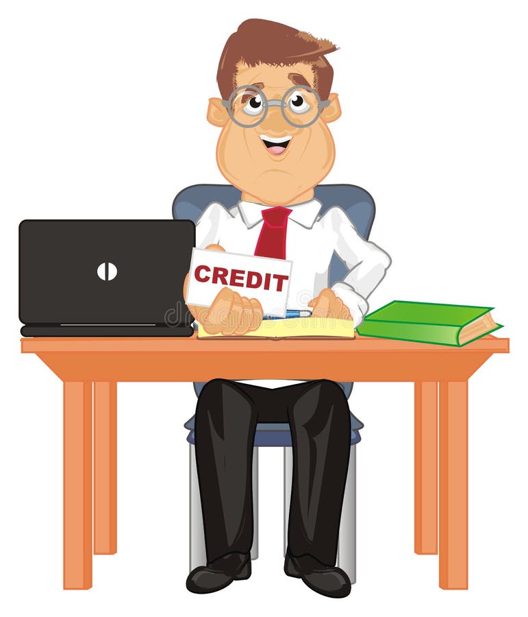 Manager and credit stock illustration. Illustration of boss - 137182450
