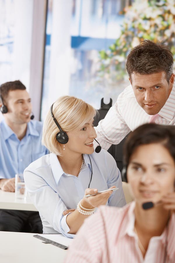 Manager at Customer Service Stock Photo - Image of dispatcher, helpdesk ...