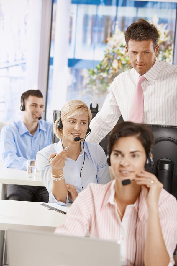 Manager at Customer Service Stock Image - Image of communication, good ...