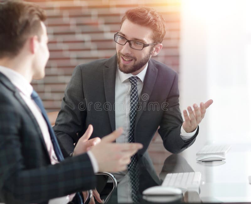 Manager Talking with a Colleague Stock Image - Image of employee ...
