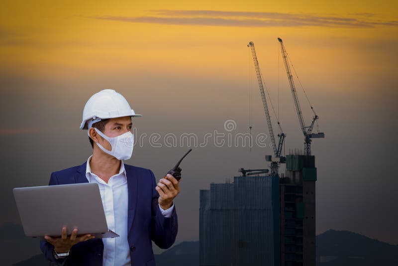 Manager and Dock Worker Under Discussion about Dock Container Shipping ...