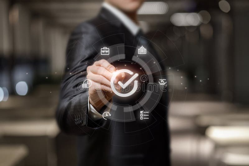 The Manager Draws the Structure of Quality Work Done Stock Photo ...