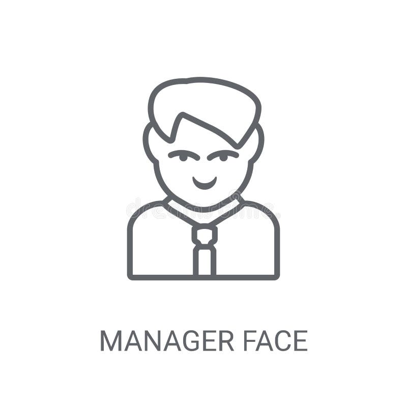 Manager Face Icon. Trendy Manager Face Logo Concept on White Bac Stock ...