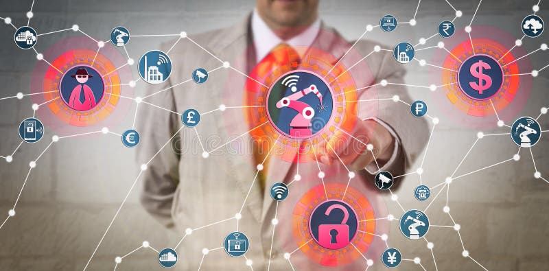 Manager Facing Cyber-Hijacking Attack Via IoT Stock Photo - Image of ...