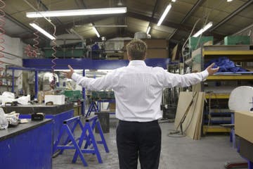 Manager on factory floor stock photo. Image of environment - 14219536