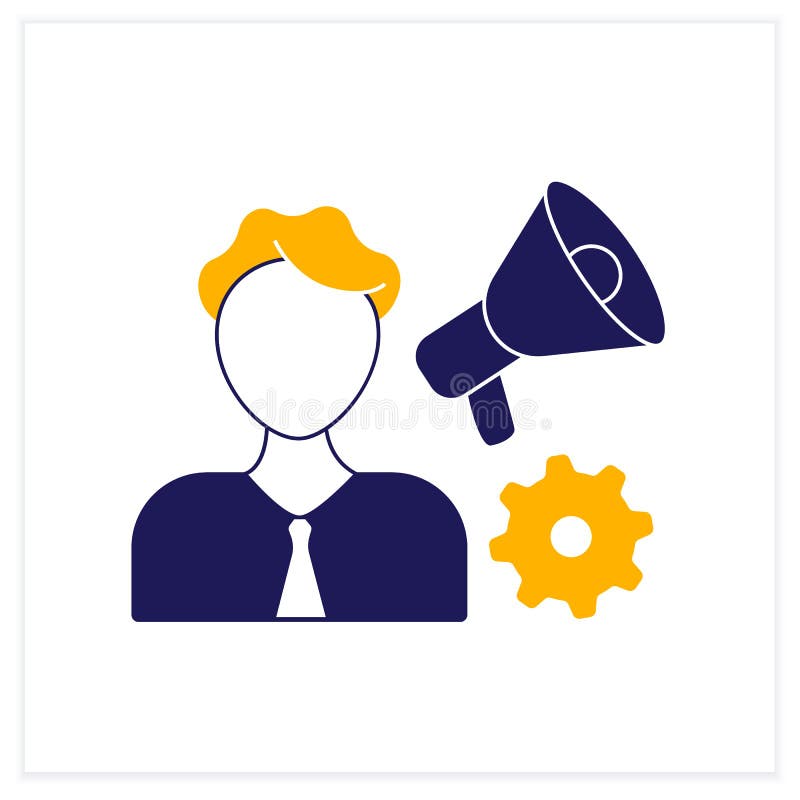 Manager flat icon stock vector. Illustration of controlling - 243483617