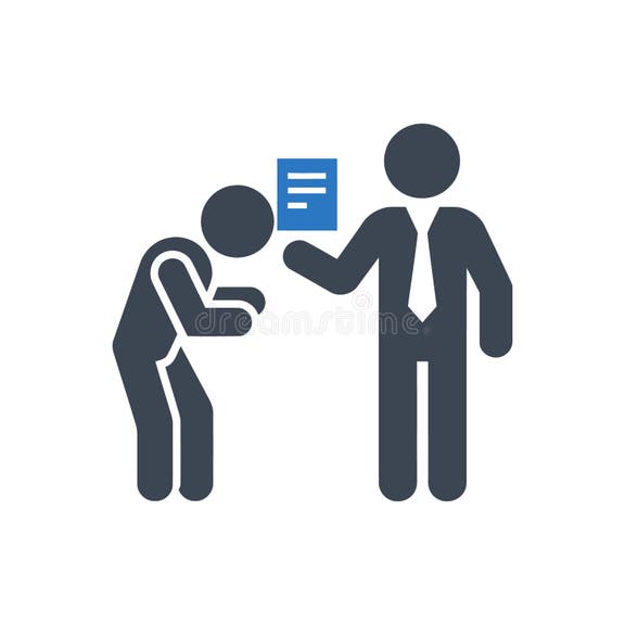 Manager Giving Instructions Icon Stock Vector - Illustration of ...