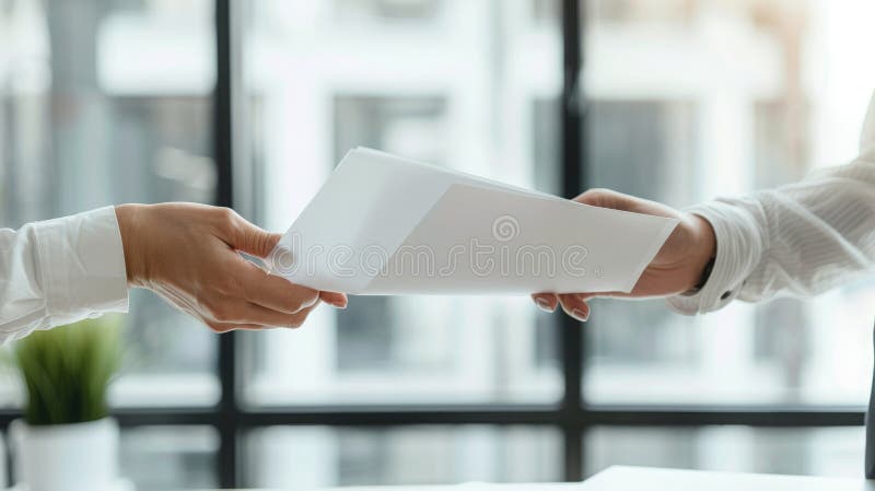 Handing over documents stock photo. Image of giving, envelope - 11810094