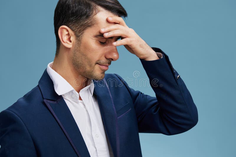 Manager with a Headache Posing Self-confidence Business and Office ...