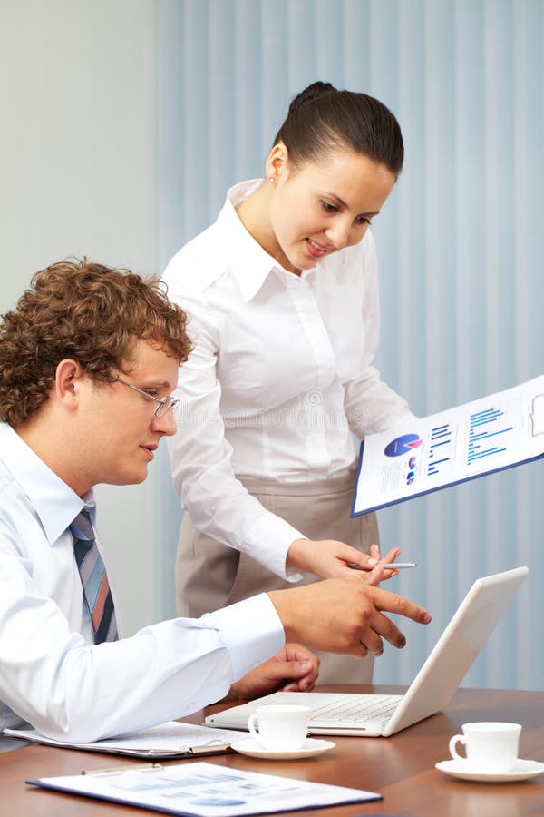 Manager and his secretary stock photo. Image of corporate - 22620402