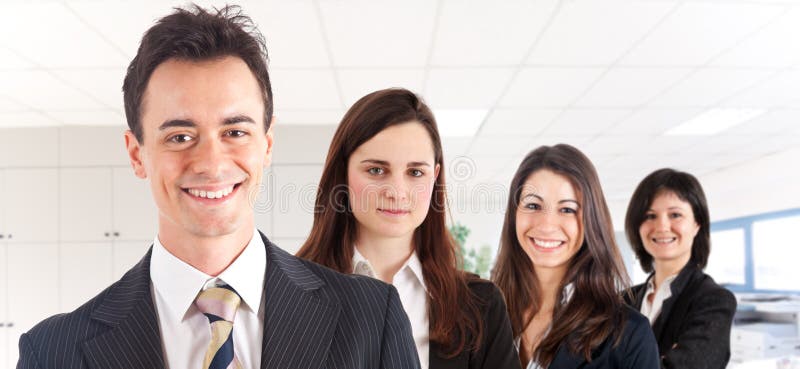 Manager and his team stock image. Image of businessmen - 19042113