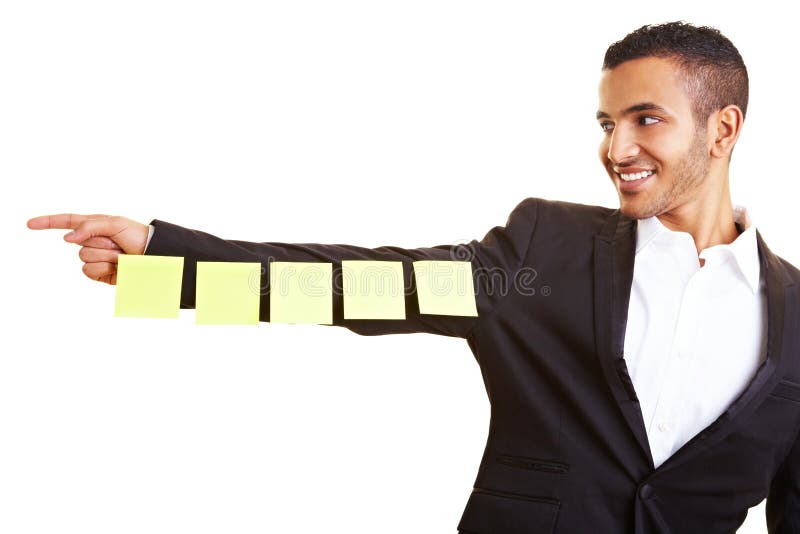 Manager Holding Sticky Notes Stock Photo - Image of creativity ...