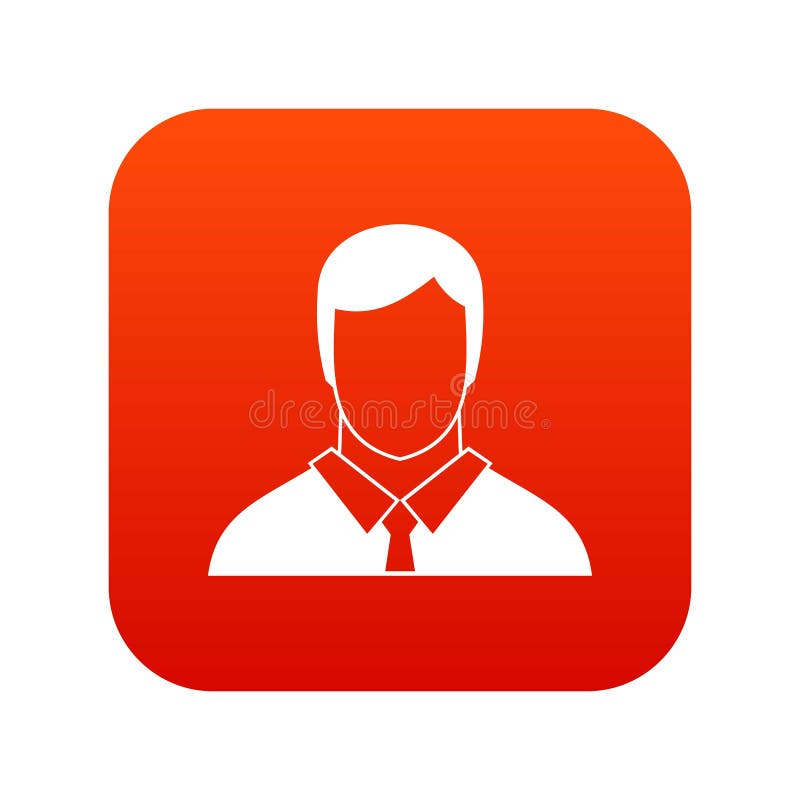 Manager icon digital red stock vector. Illustration of finance - 102903019
