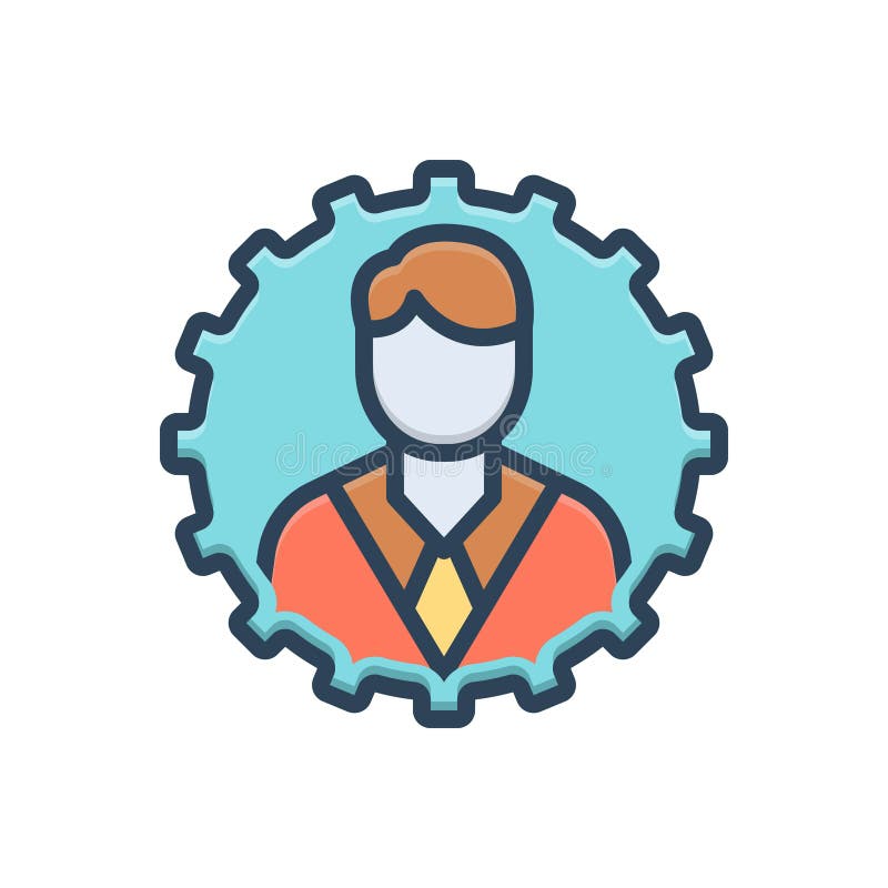 Color Illustration Icon for Manager, Executive and Organizer Stock ...