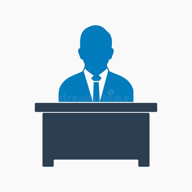 Manager Icon. Flat Style Vector Stock Vector - Illustration of design ...