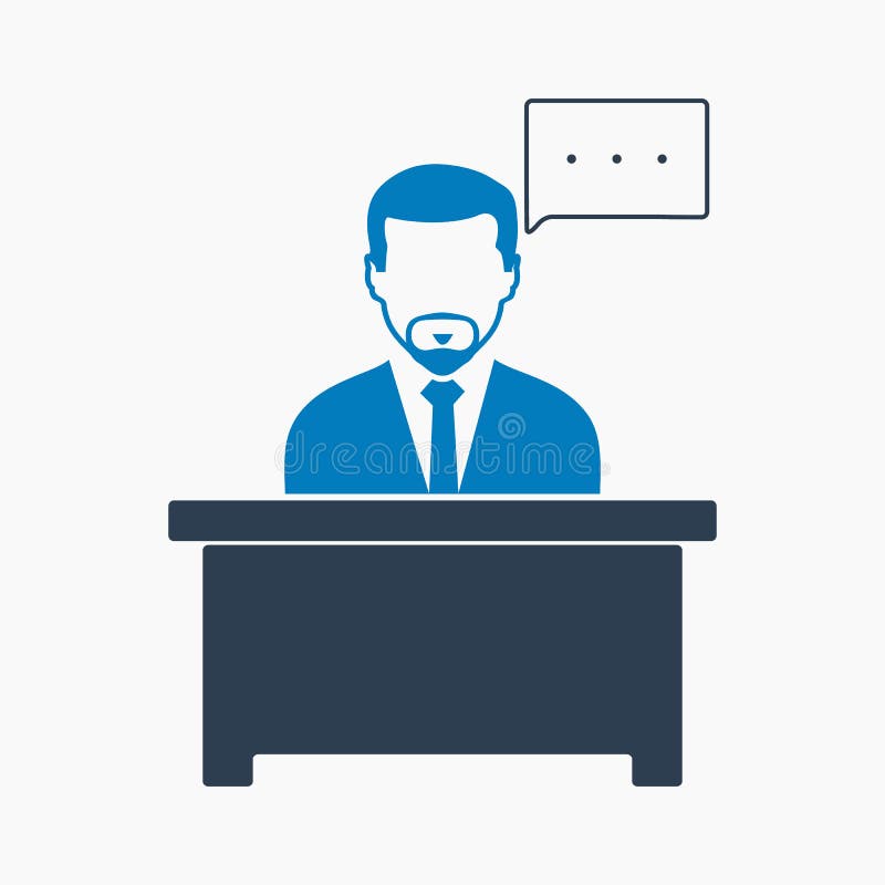 Manager Icon. Flat Style Vector Stock Vector - Illustration of style ...