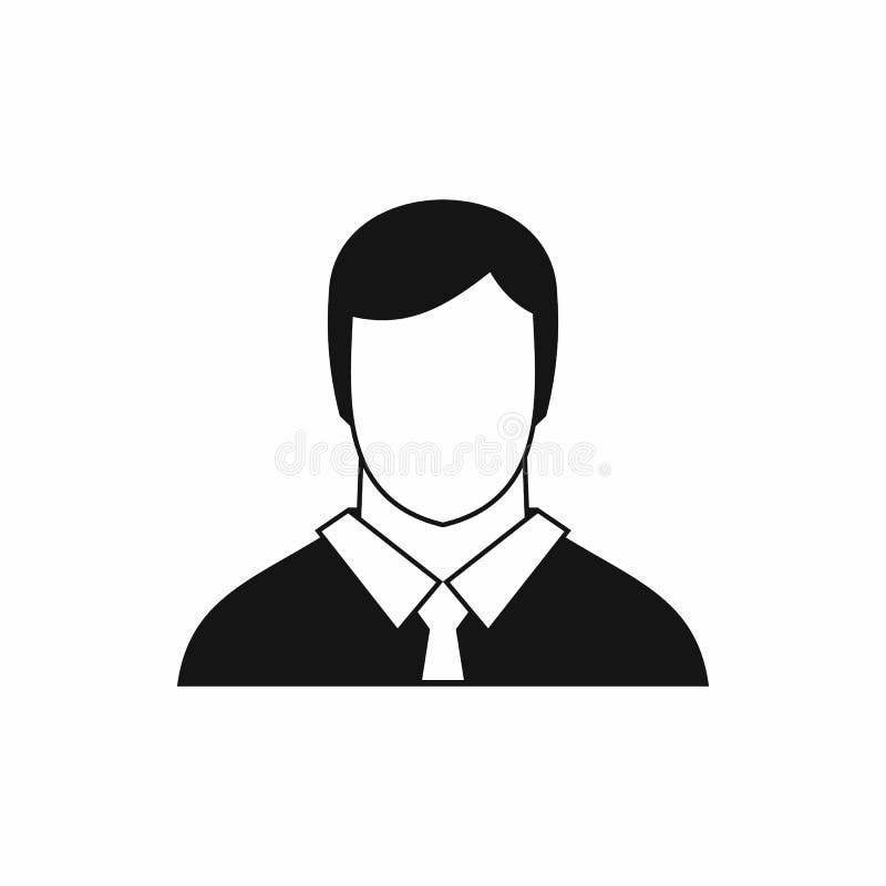 Manager Icon in Simple Style Stock Illustration - Illustration of ...