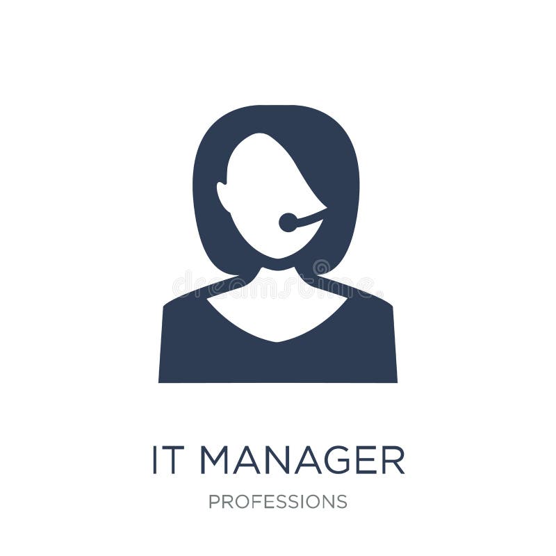 It Manager Icon. Trendy Flat Vector it Manager Icon on White Background ...
