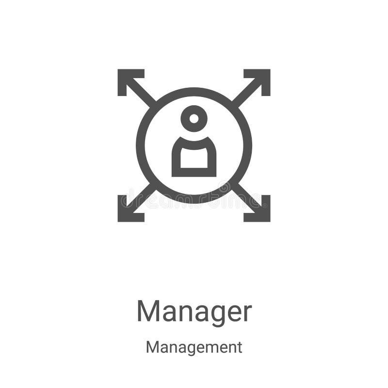 Manager Icon Vector from Management Collection. Thin Line Manager ...