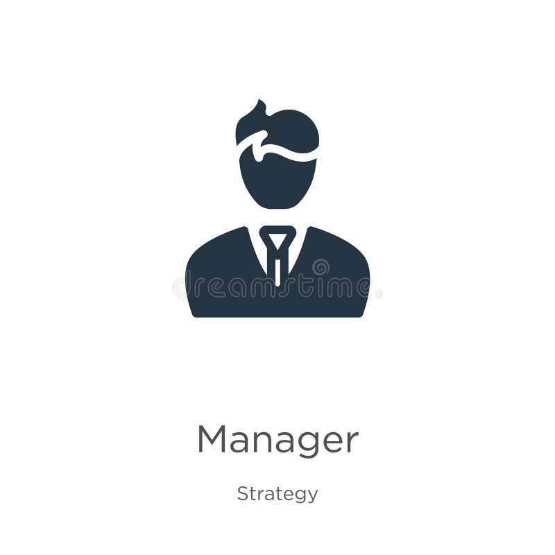 Manager Icon Vector. Trendy Flat Manager Icon from Strategy Collection ...