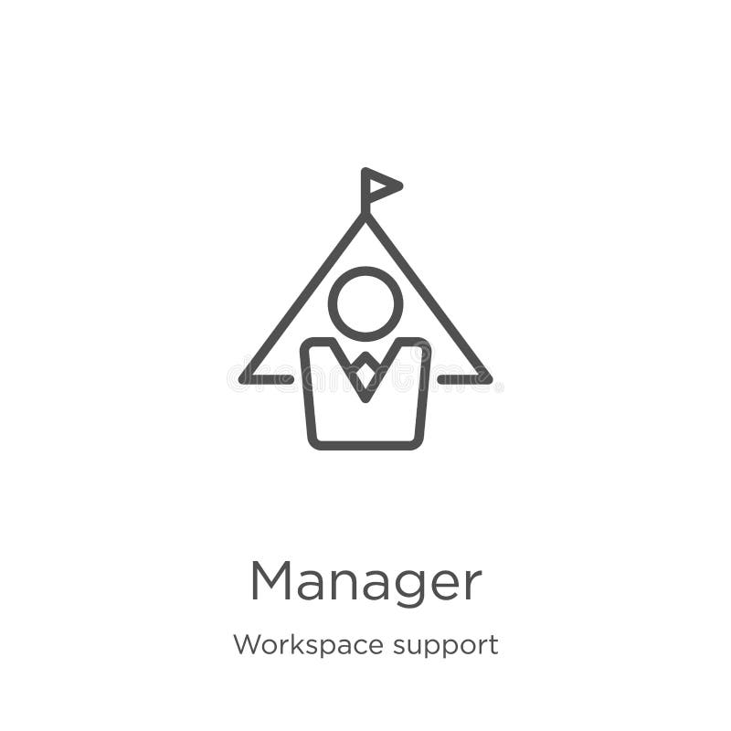 Manager Icon Vector from Man Worker Avatar Collection. Thin Line ...