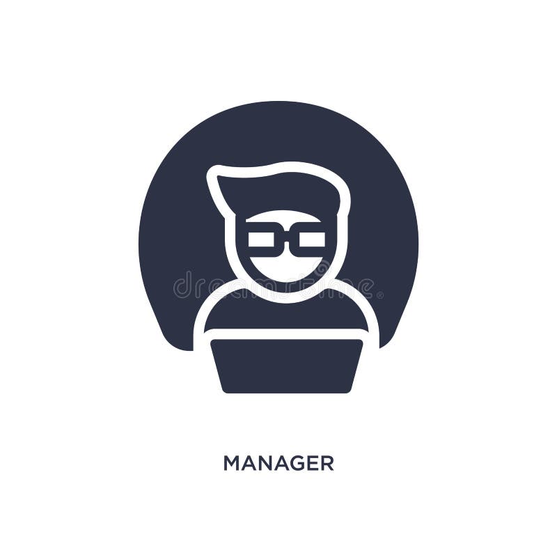 Manager Icon On White Background. Simple Element Illustration From ...