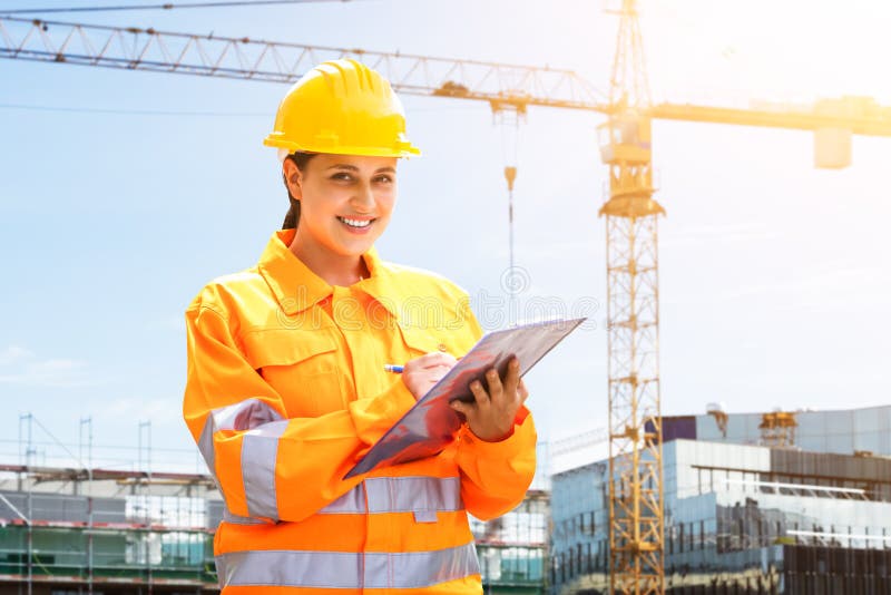 Manager Inspection at Construction Site. Building Stock Photo - Image ...